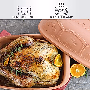 Eurita Clay Roaster, Non-Stick Dutch Oven, Healthy Clay Pot Cooking, With Free Recipe Guide, 6.25 Quarts