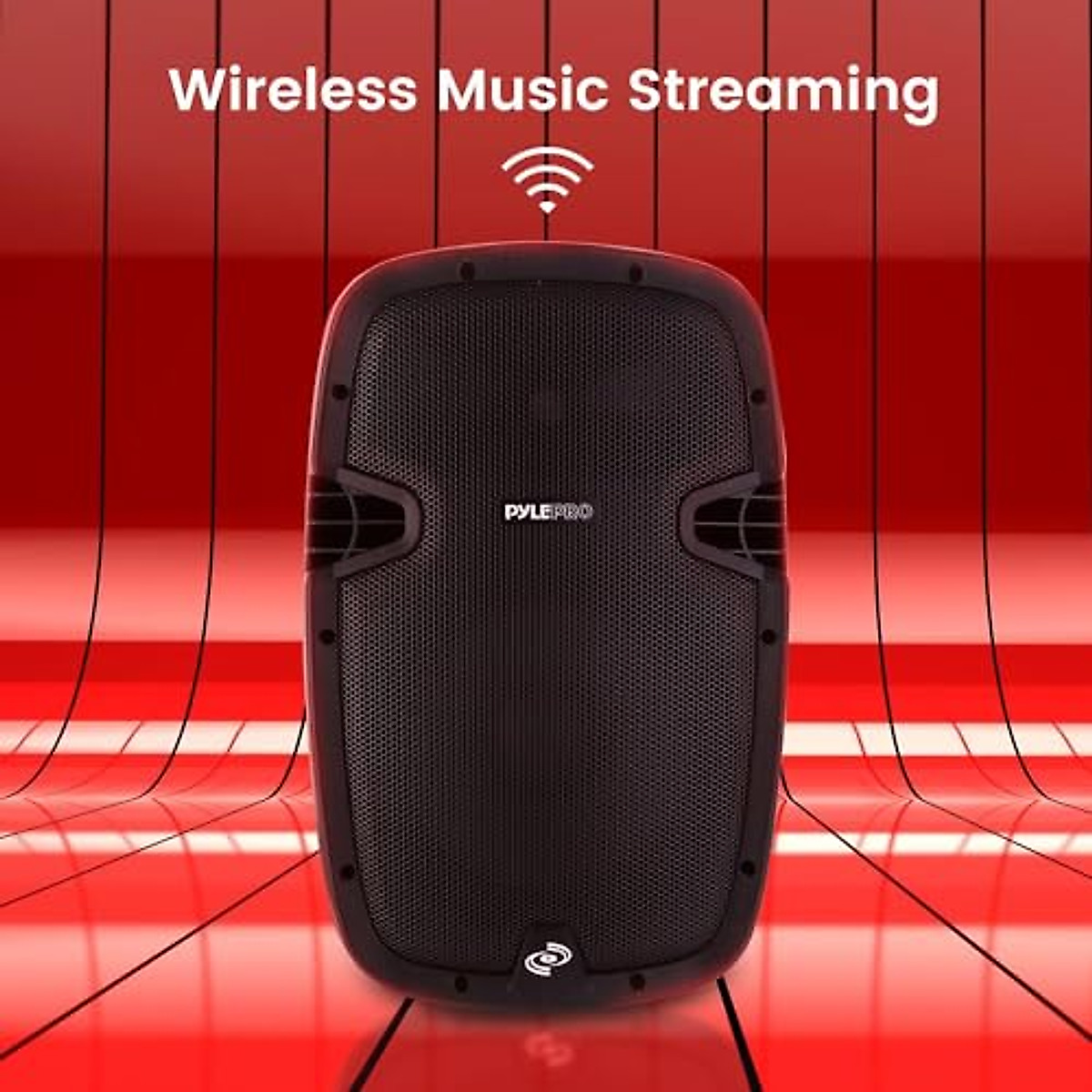 PYLE-PRO 1000W Powered Bluetooth PA System Speakers - Active DJ Speakers with 10 Inch Subwoofer Monitor Speaker and Built-in USB for Audio, Music, Concerts, Band - PPHP1037UB, Black