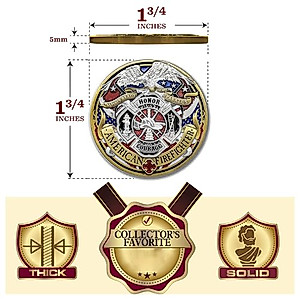 American Firefighter First in Last Out Challenge Coin