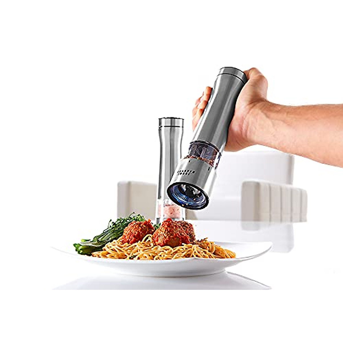 Sharper Image Illuminating Electric Salt and Pepper Mill Set
