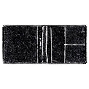 VAGURFO Car Registration And Insurance Holder, Leather Vehicle Card Document Glove Box Organizer, Glitter Auto Truck Compartment Accessories (Black)