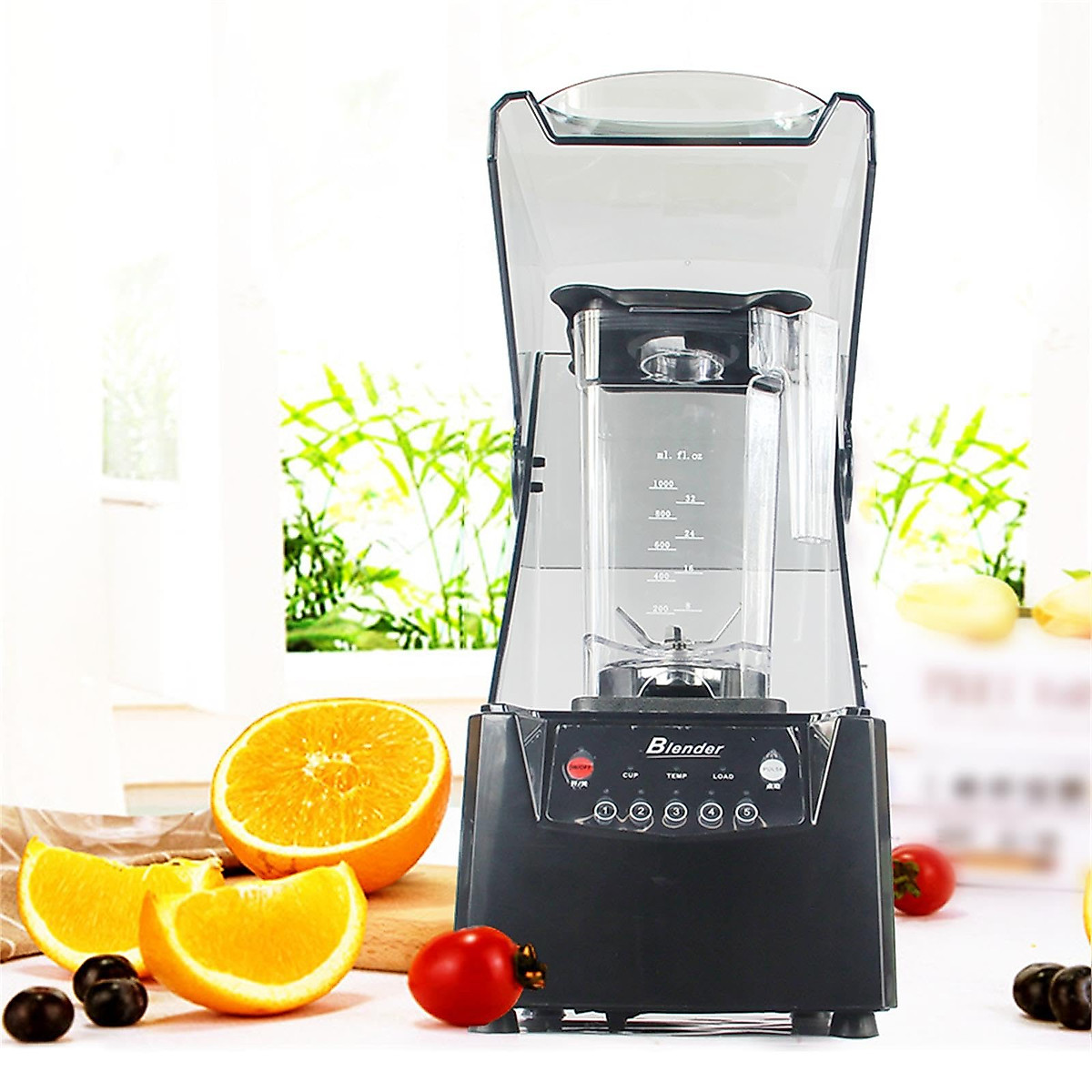 Commercial Smoothie Machine, 1.8L Electric Blender for Smoothies Shakes Cocktails, Multi-functional 2-in-1 Wet Dry Blades, 2200W Professional Mixer for Shakes Smoothies Soups Dips Milks