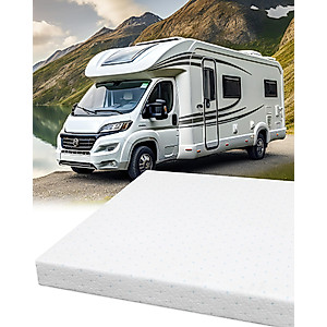 Ferlizer 4" [RV Twin] Memory Foam Mattress Topper for RV & Bunk Bed with Ultra Soft Cover, CertiPUR-US Certified, 28"*75"