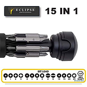 Megapro Original 15 in 1 Multi Bit Screwdriver Phillips Flat Torx Square 151ECLIPSE