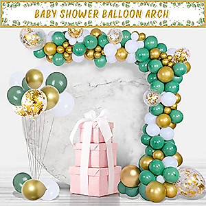 Baby Shower Decorations Boy Girl - 150pcs Baby Shower Party Supplies, Baby Shower Backdrop, Balloon Arch/Garland Kit, Baby Balloon Boxes