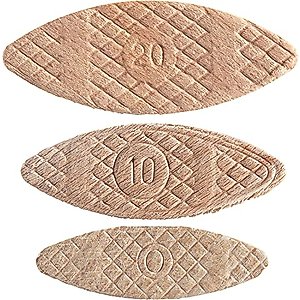 Trend 100pcs Beechwood Joining Biscuits Variety Pack (No. 0, 10, 20) for Woodworking, Joinery, and Furniture Framing, BSC/MIX/100