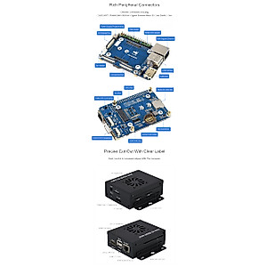Mini-Computer Based On Pi Compute Module 4 (CM4 NOT Included), Mini IO Board Full Version,Cooling Fan Inside, Metal Case Cov