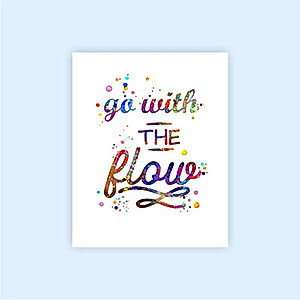 Dignovel Studios Unframed (Set of 4) 8X10 Funny Bathroom Signs Have a Nice Poop Funny Watercolor Wall Art Prints dnc18