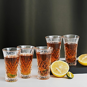 BCnmviku 4Pack Shot Glasses 65ML/2.2OZ Tequila Glasses Heavy Base Cordial Glasses