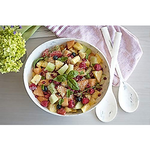 Architec EcoSmart EcoMarble Serving Bowl, 3qt BPA-Free Recycled Plastic, Made in The USA