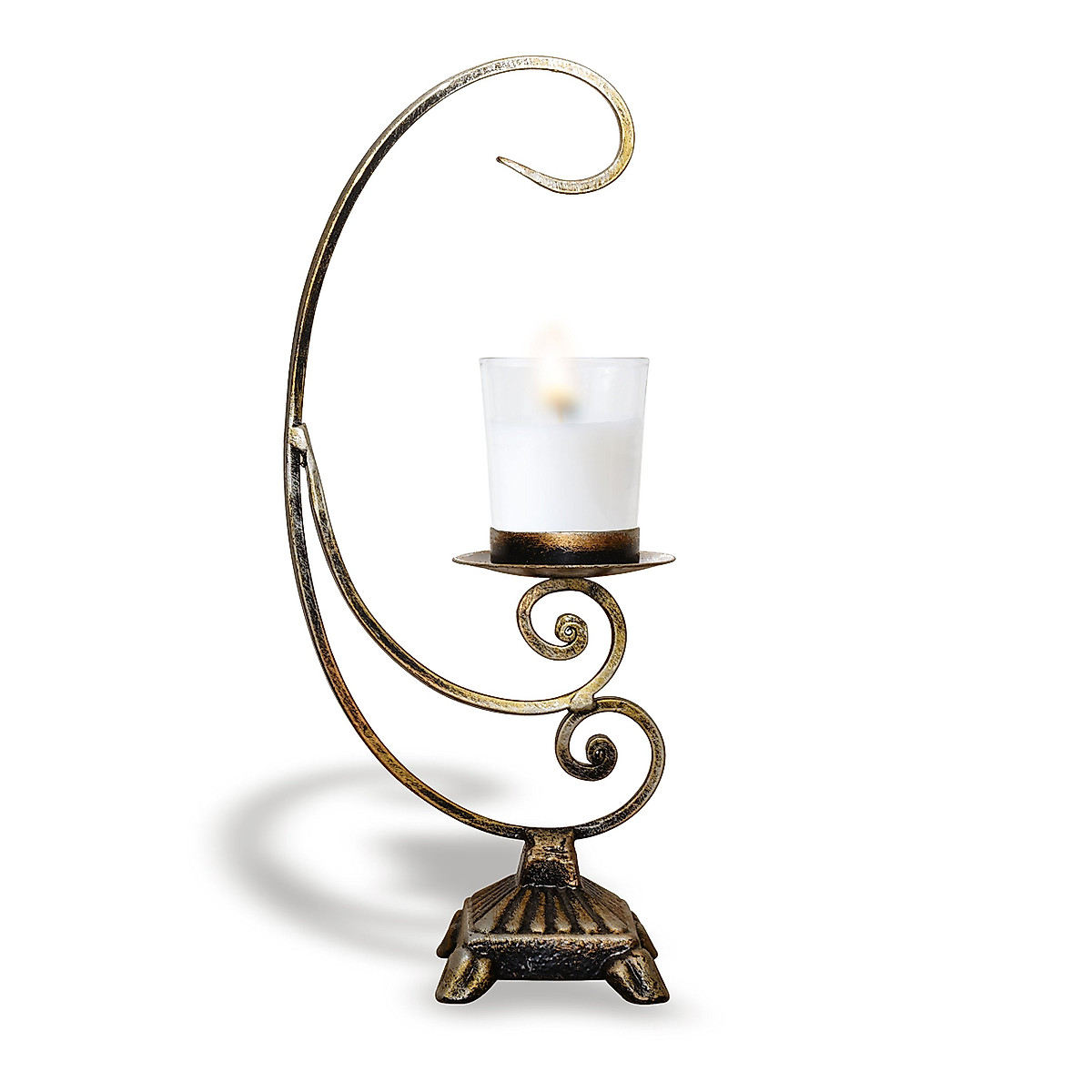 Harmonic Blossom Glass Votives - Premium White Unscented Votive Candles in Clear Elegant Holders - 15 Hour Long Lasting Burn Time - for Weddings, Parties and Event Decoration Centerpieces (12 Pack)