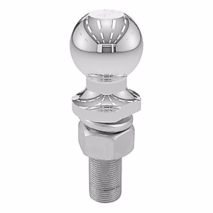 CURT 40074 Chrome Trailer Hitch Ball, 6,000 lbs, 2-Inch Diameter, 1 x 3-Inch Shank , White