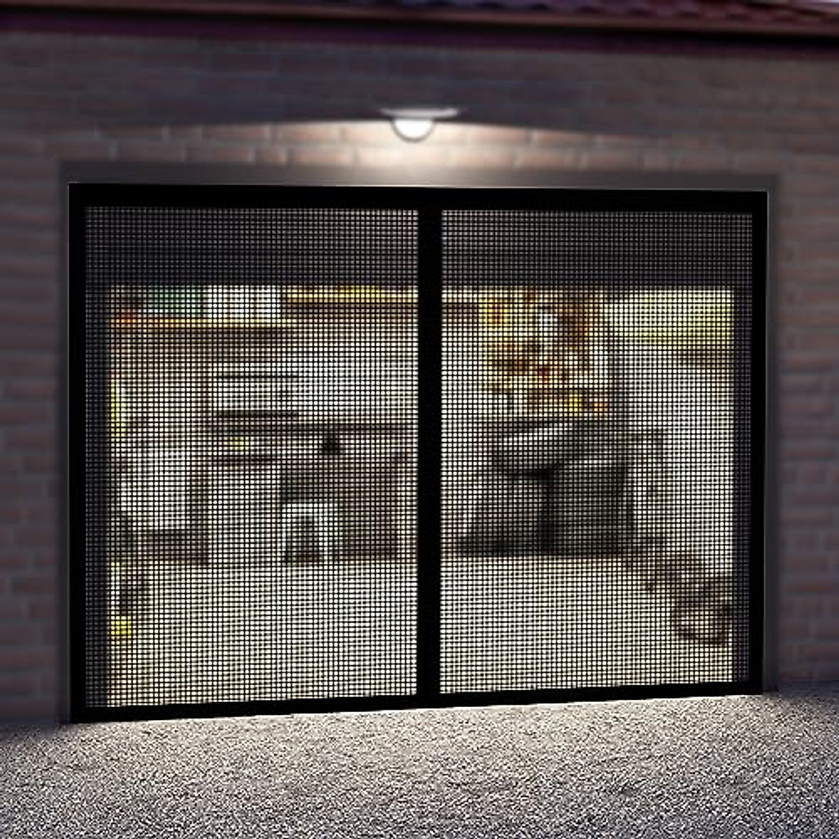 Leblett Magnetic Garage Door Screen,Fiberglass Garage Door Screen,Handsfree Entry Garage Screen,Heavy Duty Patio Porch Curtain,10 * 8Ft
