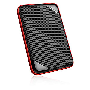 Silicon Power 2 TB Portable Hard Drive Armor A62, IPX4 Water-Resistant and Military-Grade Shockproof (122cm Shockproof Drop Test), Ultra Slim (14.9 mm) - Black