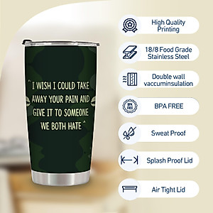 I Wish I Could Take Away Your Pain, Get Well Soon Tumblers, 20 OZ Stainless Steel Insulated Tumbler, Gifts for Women,Men,Boy,Girls,1 Pcs