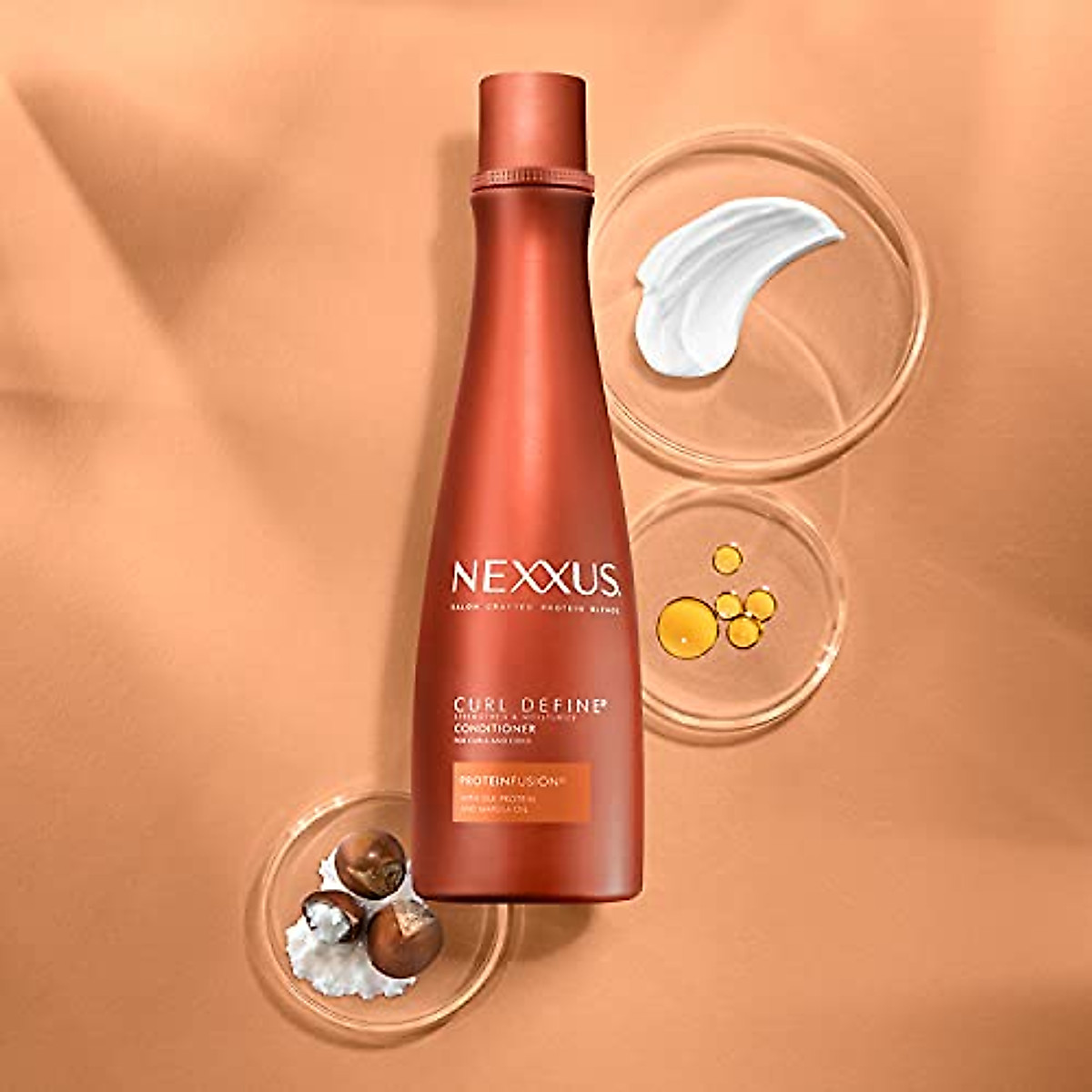 Nexxus Curl DefineCurl Define Shampoo Sulfate free For Curly & Coily Hair with ProteinFusion Curl Enhancer & Strengthening Shampoo 13.5 oz