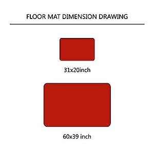 ZZAEO Purple Flowers and Butterfly Area Rug Polyester Soft Carpet Anti-Slip Floor Mat Rugs for Living Room Dorm Bedroom Home Decor - 60 x 39 inch