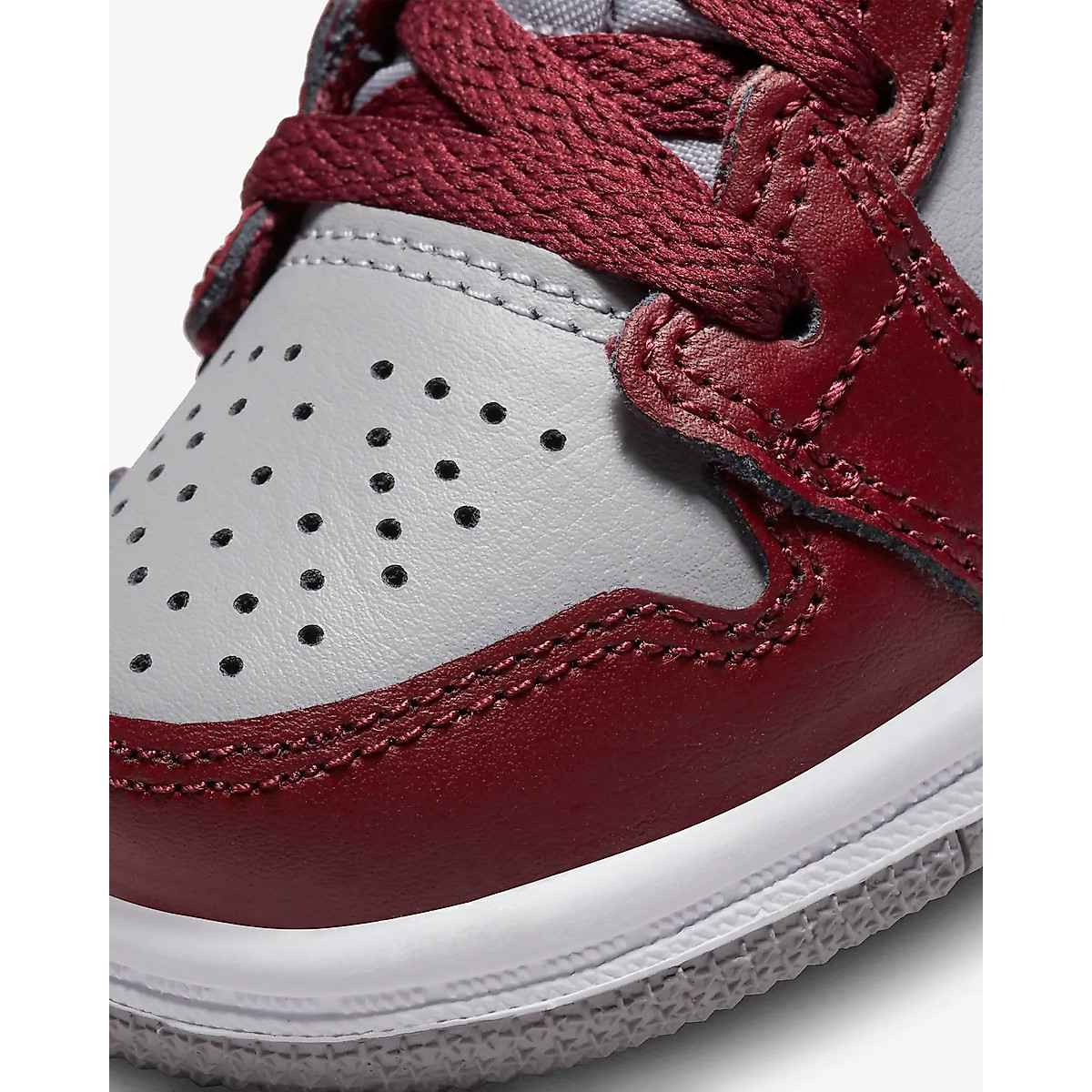 Jordan Toddler Air Jordan 1 Mid Retro Basketball Shoes Cherrywood Red Cement Grey White Sneakers (us_Footwear_Size_System, Toddler, Numeric, Medium, Numeric_10)