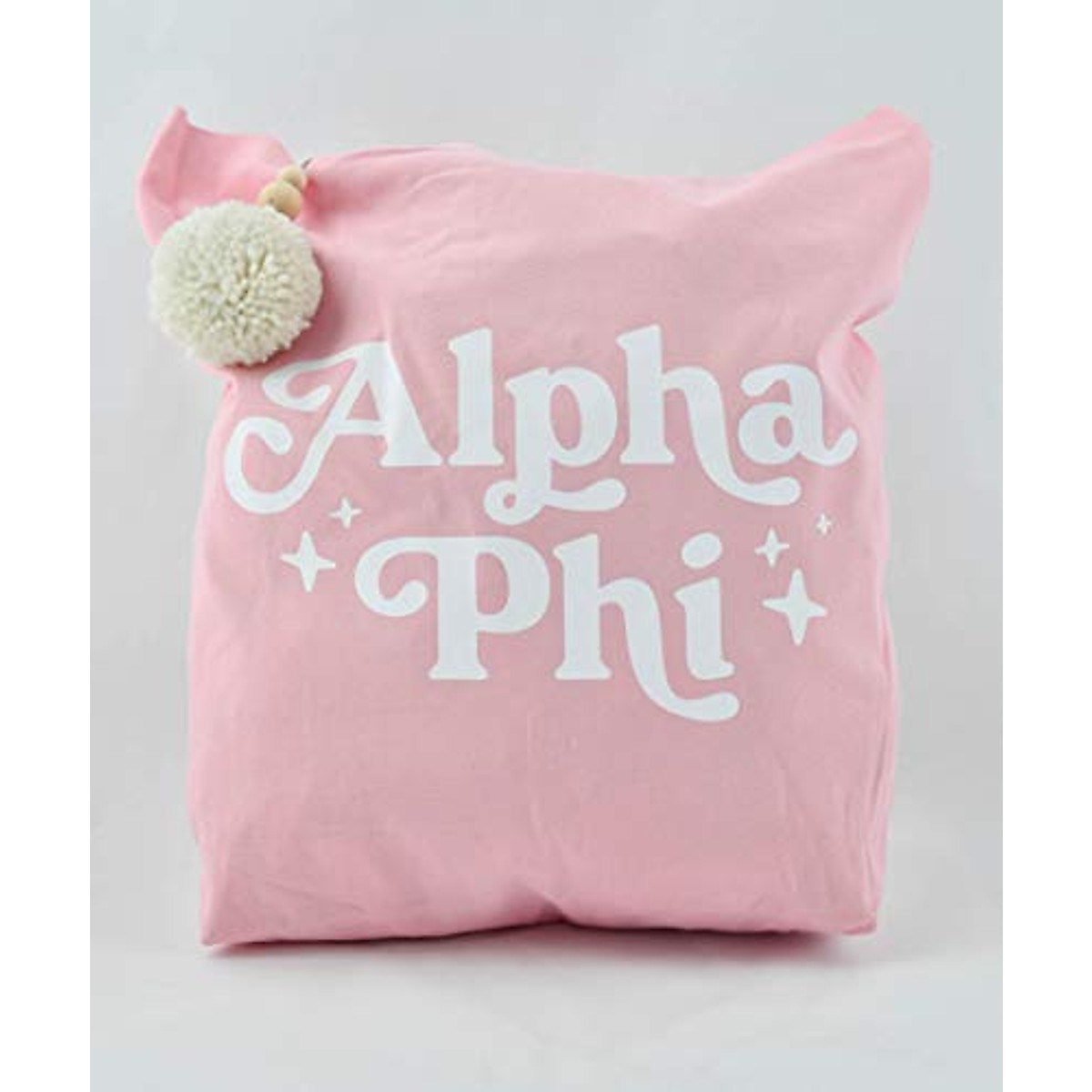 Sorority Shop Alpha Phi Retro Pom Pom Tote Bag