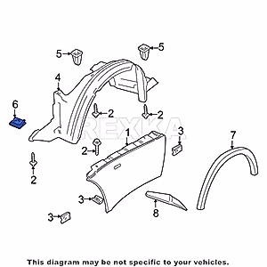 Rexka 25 pcs Fender Liner Bumper Cover Splash Shield U Type Nut Clip Compatible with BMW 07129904150 E36 E46 E60 E63 E88 E90