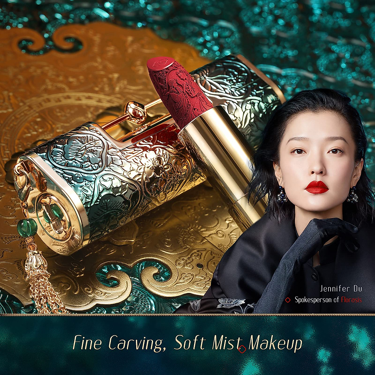 FLORASIS Blooming Rouge Love Lock Lipstick Long-Lasting Sculpting Lipstick Misty Matte Finish Lightweight Nourishing for Everyday Use (M1314 Together Forever)