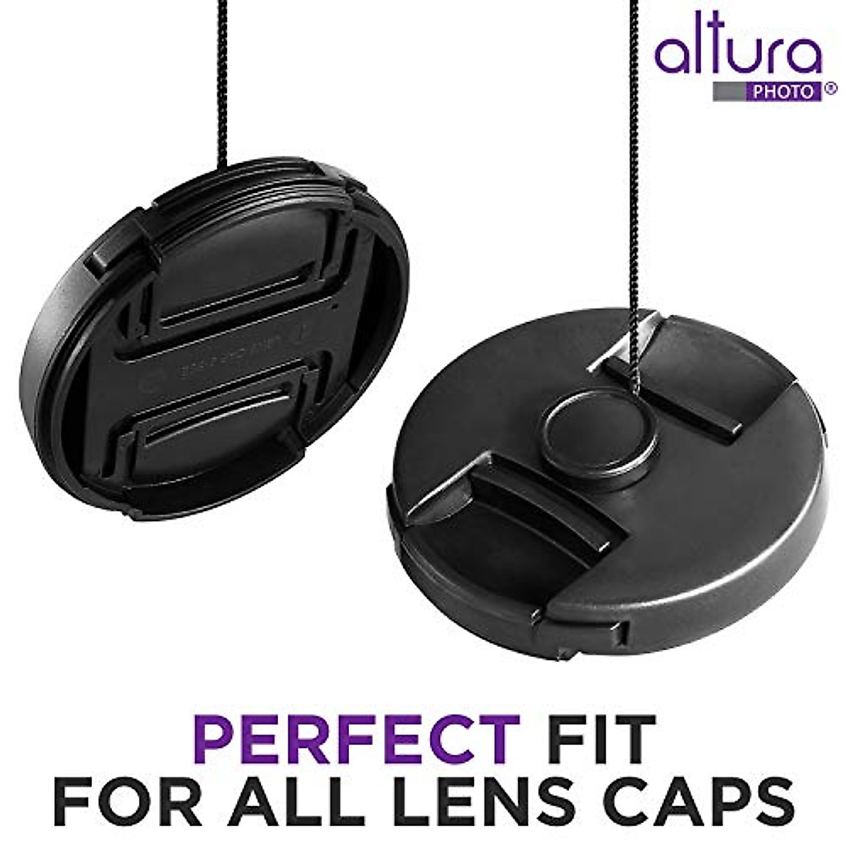 5 Pcs Altura Photo Lens Cap Keeper, Camera Lens Cap Leash for DSRL & Mirrorless Lenses - Camera Lens Keeper/Lens Holder for Canon, Nikon, Sony, Sigma, Tamron & Others Camera Lens Accessories