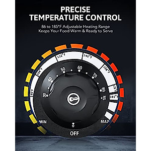 WILPREP Commercial Food Warmer for Parties Hotels Restaurants, 1200W Buffet Server and Warmer, 4pc Electric Warming Tray for Food or Sauces, Catering Food Warmer with 4 Stainless Steel Chafing Dishes