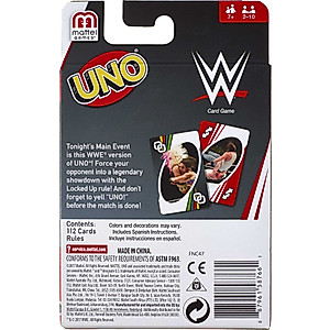 Mattel Games UNO Card Game, Matching WWE Superstars, for 2 to 10 Players Ages 7 Years and Older