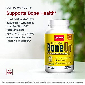 Jarrow Formulas Ultra Bone-Up Powerful Multinutrient Bone Health Includes More MK-7 & JarroSil Activated Silicon for Added Support - 120 Servings, 240 Count
