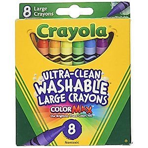 Crayola 8 Count Ultra Clean Washable Large Crayons Color Max (Pack of 3)