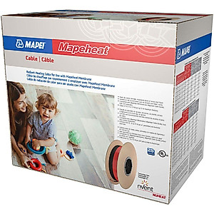 Mapei Mapeheat Radiant Floor Heating Kit 215 Square Feet 240 Volt includes - Ditra Duo Membrane, 2855301 WiFi Programmable Thermostat, 2861501 Heat Cable and Safe Installation Tools