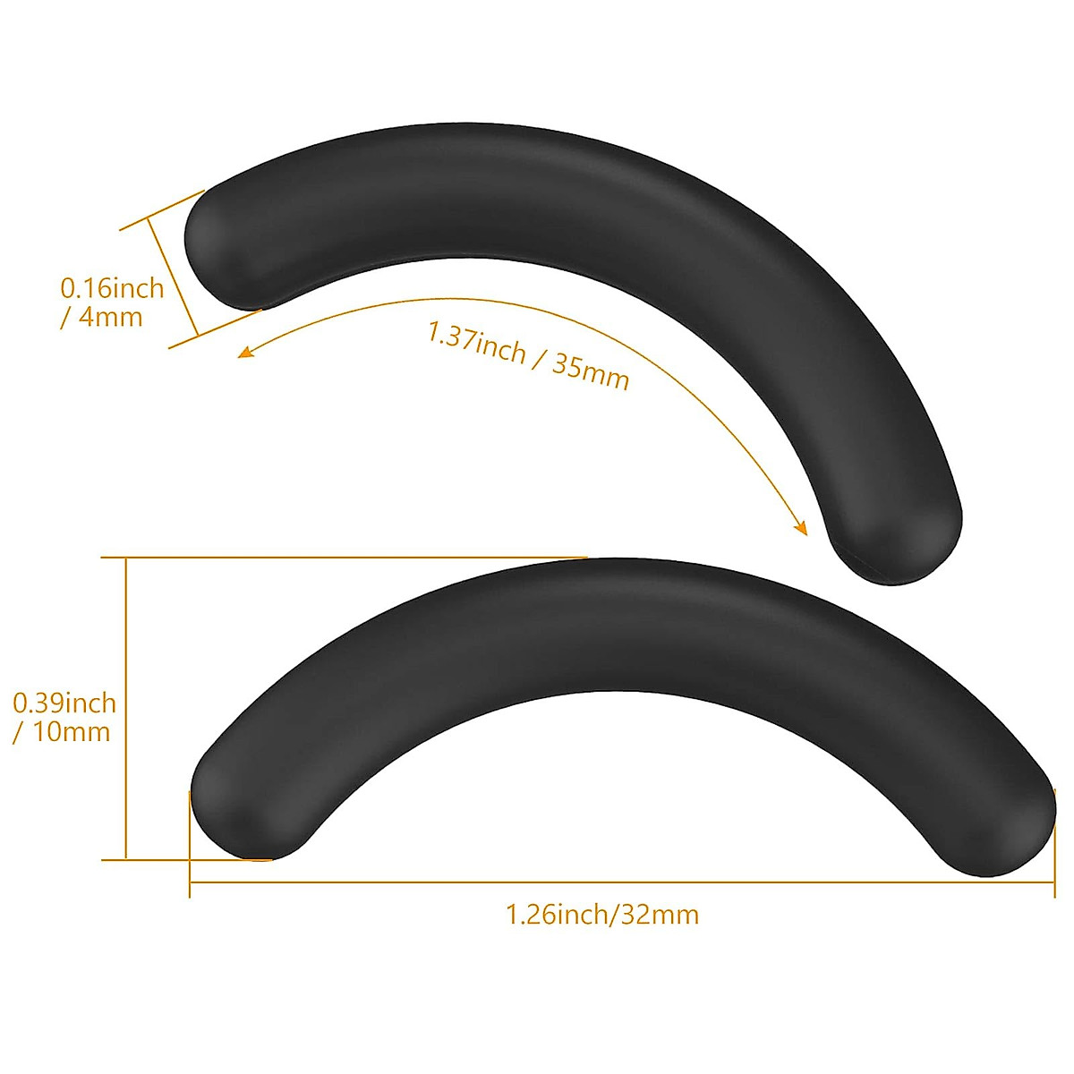 Zhehao Eyelash Curler Refill Eyelash Curler Pad Silicone Rubber Curler Replacement Refill Pad for Universal Lash Curler with Clear Storage Box