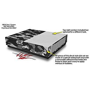 WraptorSkinz Decal Vinyl Skin Wrap Compatible with Xbox One S Console and Controllers - WraptorCamo Digital Camo Gray