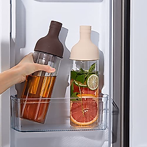 Coffee Cold Brewer Cold Brew Coffee Pot Glass Household Fruit Tea Cold Brew Bottle Ice Drip Coffee Appliance Cold Brew Cup Simple to Use (Color : Brown, Size : 1000ml) (White 1000ml) (Pink 1000ml)