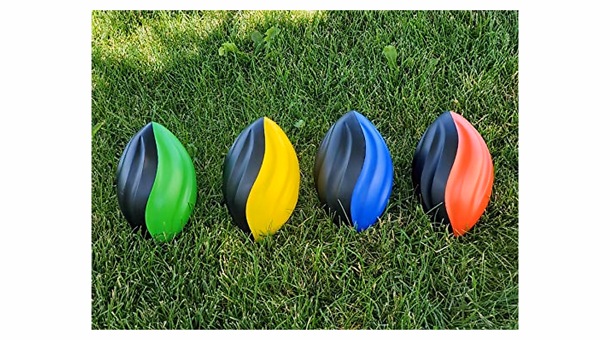 Kids Foam Footballs - 4 Pack of Bright, Soft Mini Footballs for Active Play