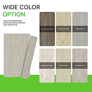 NewTechWood - EverLux Flooring, SPC Vinyl Plank Flooring, Home Decor Bedroom Interlocking Deck Planks, Planet-Conscious Room Flooring, Clamshell Gray, 8.75 x 72 inches, Set of 4 - Sample