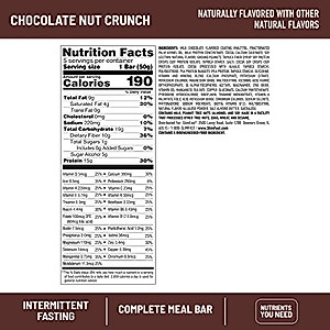 SlimFast Intermittent Fasting- Complete Meal Protein Bars, Chocolate Nut Crunch, 5 Bars (Pack of 1)