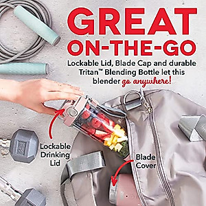 Dash 16 oz Personal USB Bottle Blender with Travel Lid and Charging Cord, Single-Serve Smoothie and Juice Maker, Rose