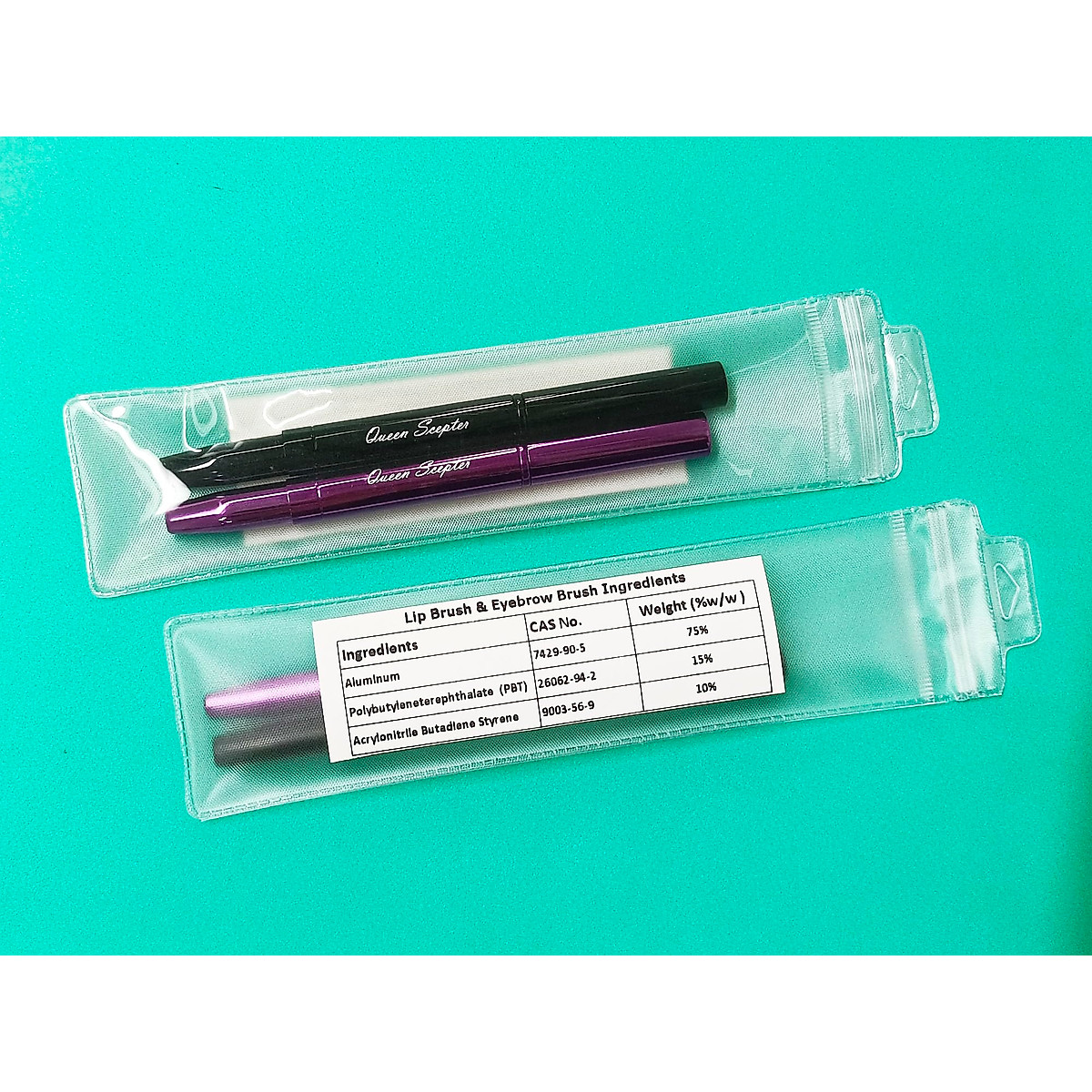 2 Pieces Retractable Eyebrow Lip Brush Soft Eyelash Makeup Brush Set With Cap Concealer Eyeliner Travel Cosmetic Brushes