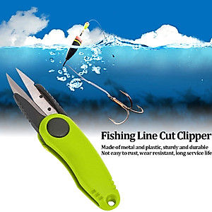 VGEBY Fishing Fold Scissor Shrimp Shaped Fishing Line Scissor Fishing Tackle Fold Scissor Fishing Line Cut Clipper(3# Yellow Green) Kneepad Other Fishing Tools And Accessories