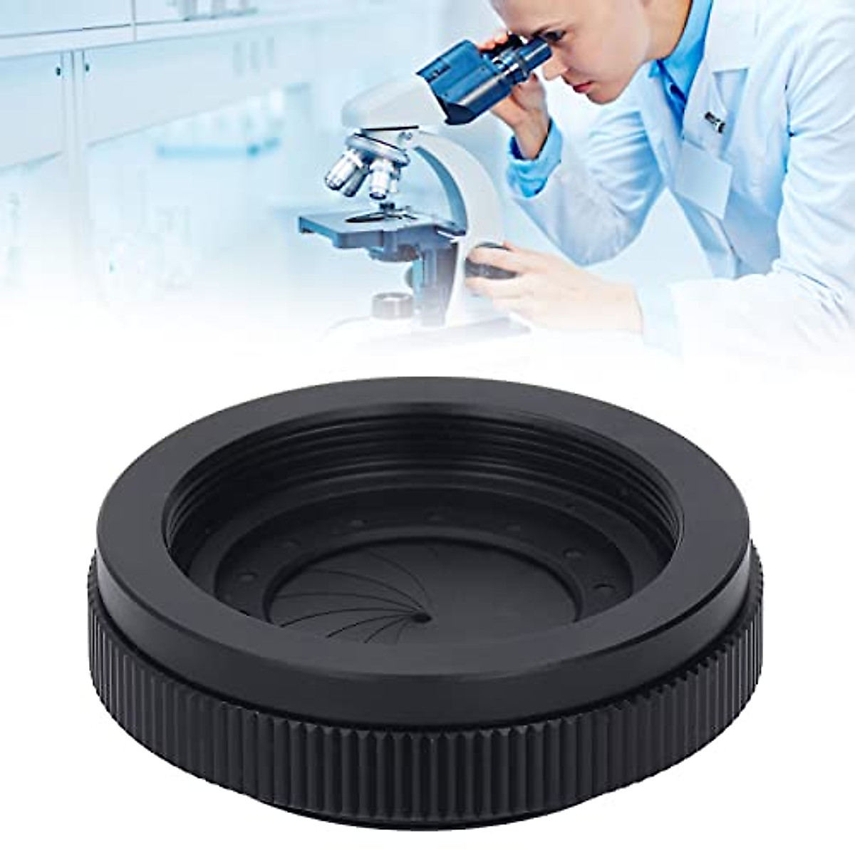 Iris Diaphragm 1.5mm‑25mm ID 55mm OD M42 to M42 Aperture Adjustable Iris Aperture Diaphragm for Optical System Camera Microscope