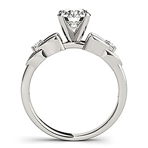 YDD Engagement Ring Moissanite Engagement Ring for Women Platinum Plated Silver 10K 14K 18K Solid gold Wedding Ring Double Horseshoe Engagement Ring Free Engraving promise rings for her