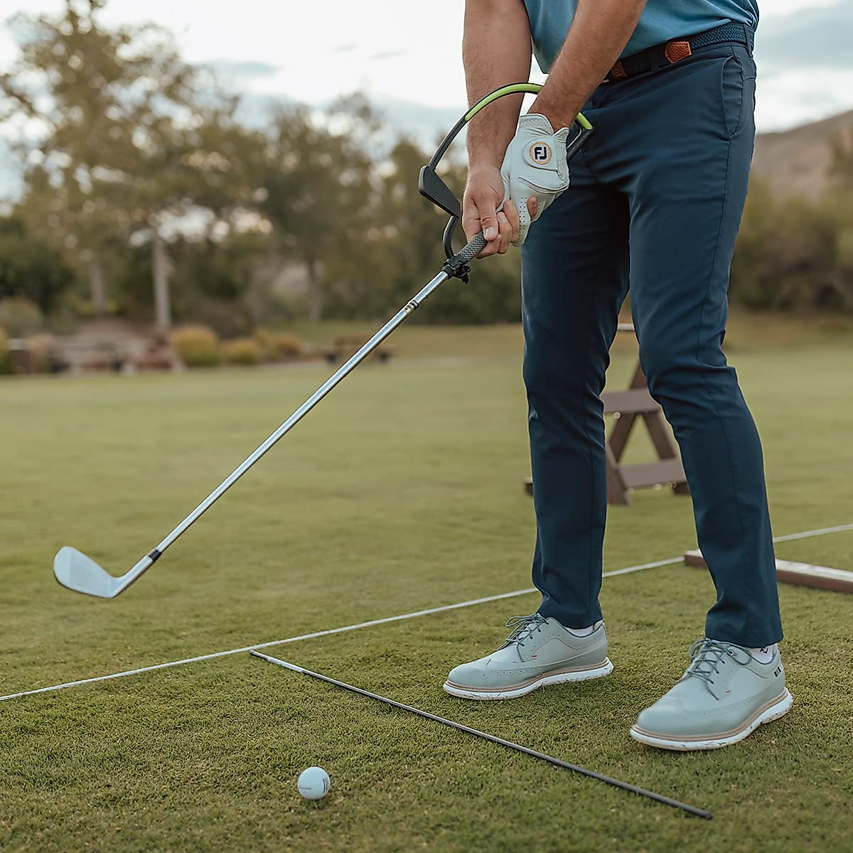 theHANGER Golf Training Aid for Right Handed Golfers, Golf Swing Aid Helps with Clubface Awareness, Swing Plane, and Proper Impact