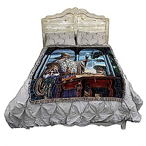 Pure Country Weavers Wizard's Emissary Dragon Blanket by Ed Beard Jr - Gift Fantasy Tapestry Throw Woven from Cotton - Made in The USA (72x54)