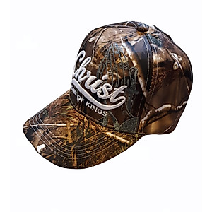 Black Duck Brand 3D Christ King of Kings Embroidered Jesus Christian Ball Cap (Camo)