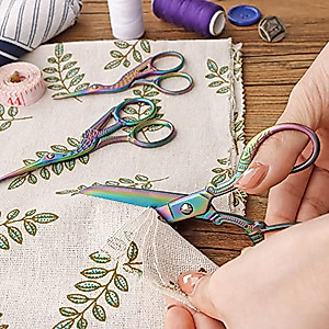 Asdirne Titanium Coating Sewing Scissors Bundle, Professional Fabric Scissors Set, Ultra-Sharp Stainless Steel Blades, Ergonomic Handle, Great for Tailor, Embroidery, Craft, 10.5"/5.1"/4.5"/3.6"