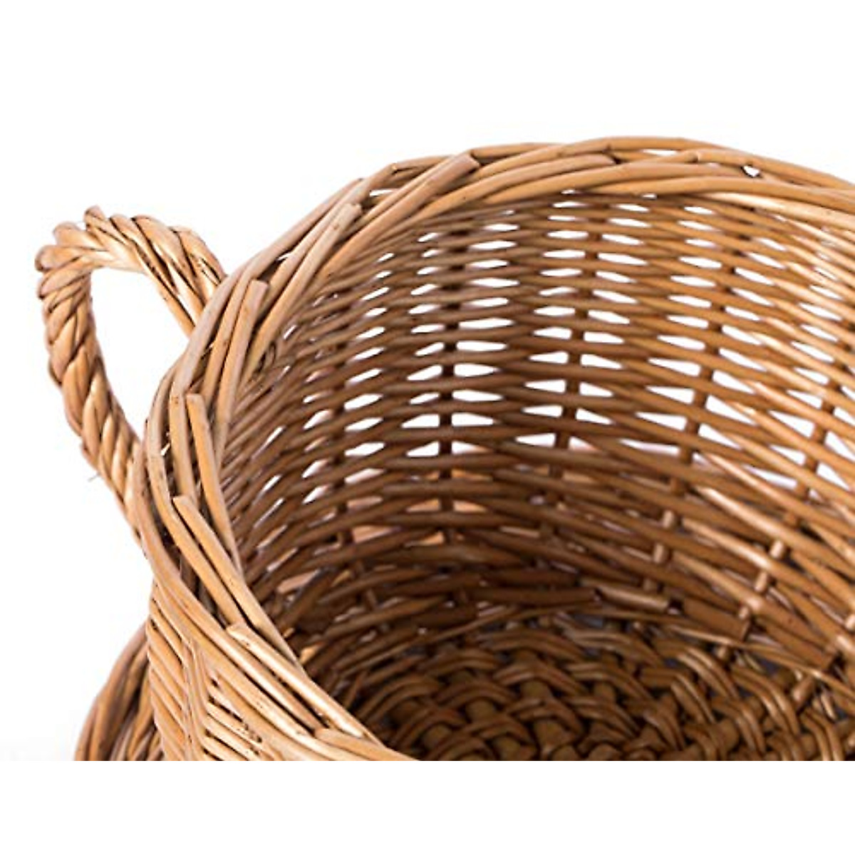 Wicker Saucer Coffee Mug Cup Decorative Gift Basket Desk Organizer