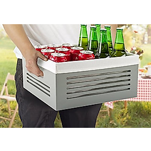 Creative Scents Wooden Crates for Storage - Set Of 3 Sizes Nesting Crates with Removable Fabric Liner, Cutout Handles and Breathable Holes - The Best Sizes Chosen for Home Storage Bins (Grey)