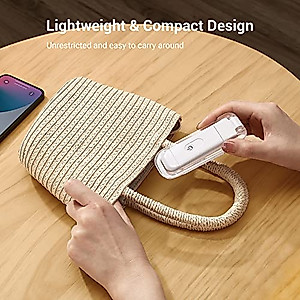 DEWENWILS USB Rechargeable Book Reading Light, Warm White, Brightness Adjustable for Eye-Protection, LED Clip on Book Lights, Portable Bookmark Light for Reading in Bed, Car (White)