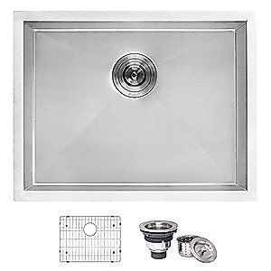 Ruvati 21" x 18" x 12" Deep Laundry Utility Sink Undermount 16 Gauge Stainless Steel - RVU6121